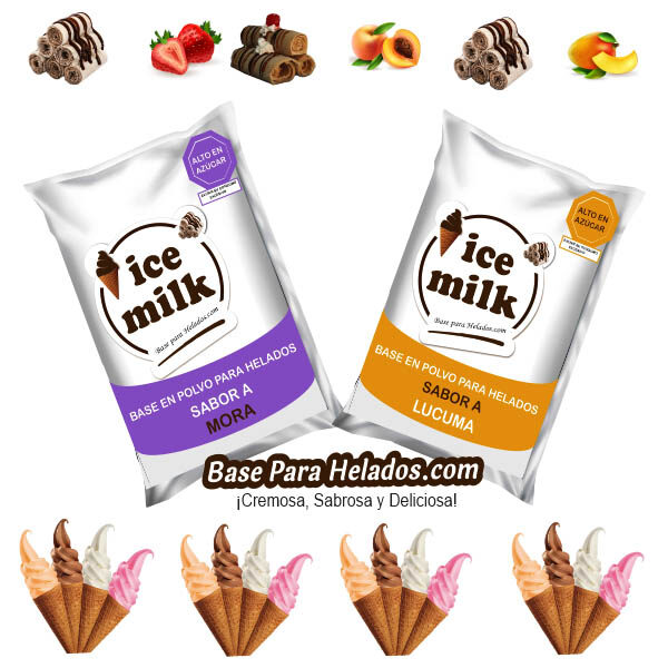 BASE PARA HELADOS GLORIA - Rica, Cremosa, Sabrosa y Deliciosa