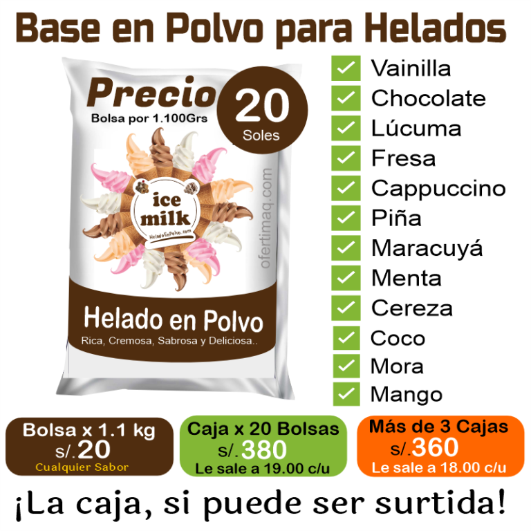 BASE DE HELADO – Base para Helados